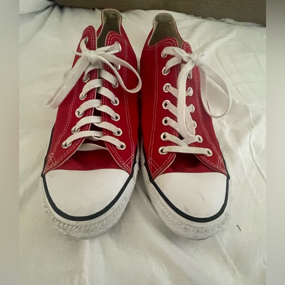 Converse | Shoes | Converse Chuck Taylor All Star Red Low Top Sneakers ...